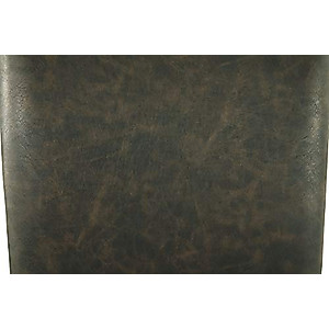 Signature Design by Ashley Sommerford Urban Farmhouse Faux Leather Upholstered Dining Chair, 2 Count, Dark Brown