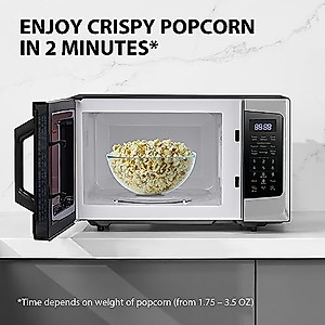 TOSHIBA ML-SEM23P(SS) Smart Countertop Microwave, Voice Control with Alexa, Free Recipes in APP, Kitchen Essentials, Mute Function & ECO Mode, 900W, 0.9 Cu Ft, With 10.6" Turntable, Stainless Steel