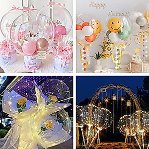 LOVESTOWN 36 Inch Clear Bobo Balloon, 10PCS Big Bubble Balloons Large Transparent Balloons for DIY Birthday Weddings School Activities Baby Shower Christmas Party Decoration