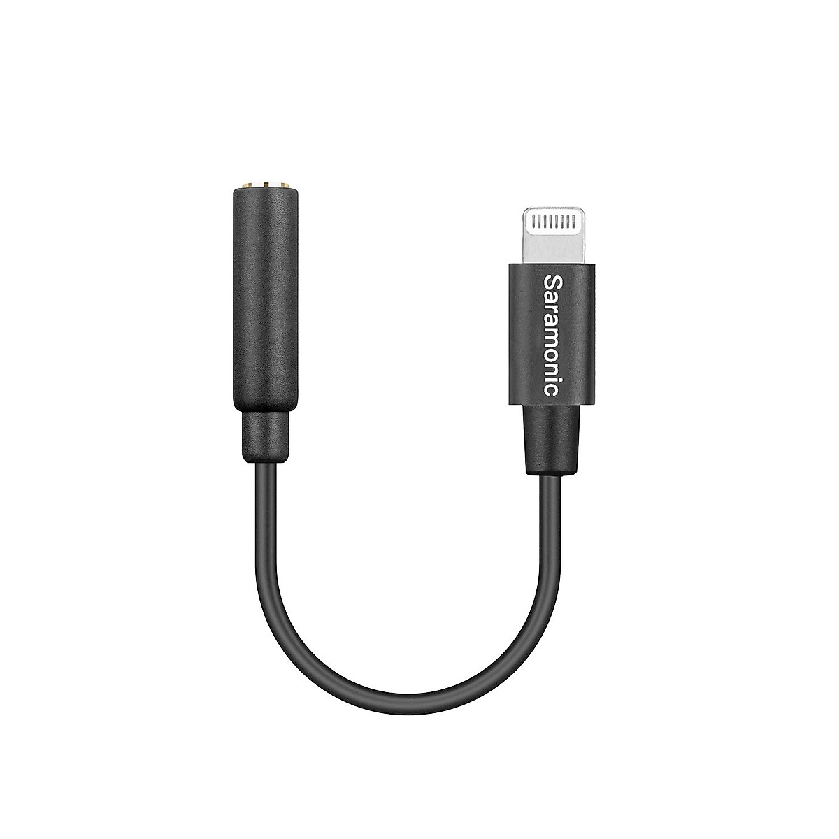 Saramonic 3.5mm TRRS to Lightning Female Adapter Cable, SR-C2002 3.5mm Micro Lightning to Apple Cable MFi Certified Compatible with iPhone, iPad Smartphones and Tablets (6cm)