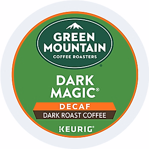 Green Mountain Coffee Roasters Dark Magic Decaf, Single-Serve Keurig K-Cup Pods, Dark Roast Coffee, 12 Count (Pack of 6)