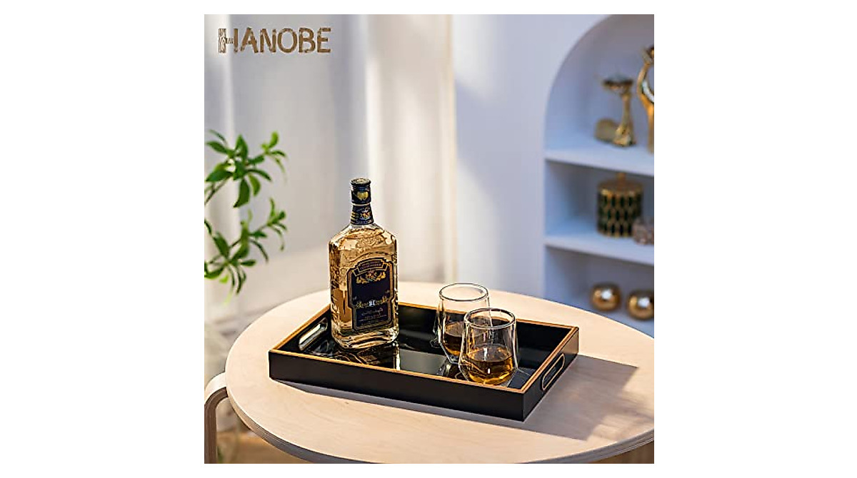 Hanobe Decorative Serving Tray - Modern Design & Easy Clean