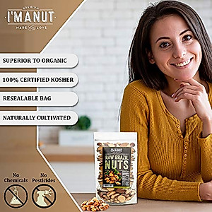 Raw Brazil Nuts 32oz (2 lb) Distinct and Superior to Organic | No PPO Non GMO Batch Tested Gluten & Peanut Free Herbicides Or Pesticides Vegan Keto Friendly Large, Fresh Resealable bag.