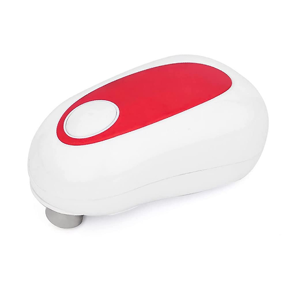 Qweeon Electric Can Opener,Battery Operated Can Opener with Smooth Edge,One Touch Can opener for Kitchen, White, 5.5x2.56x2.95 inch