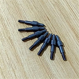 Wanty 12 PCS Screw in Archery Bullet Points for Arrows,Crossbows Practice Points for Crossbow Arrows,100 Grain Each (Black)