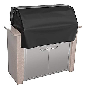 37 inch Grill Hood Cover Island BBQ Built-in Grill Top Cover Oslimea Heavy Duty Waterproof Barbecue Gas Grill Cover Island Grill Head Cover, Fits Most Grills