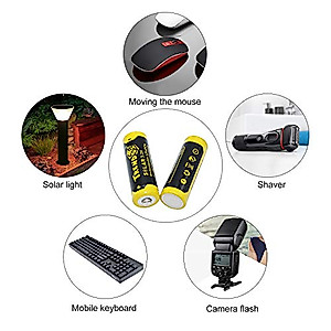 TRENDBOX 14430 3.2V 450mAh Battery LiFePo4 Rechargeable Solar Batteries for Outdoor Garden Light 8 Pack