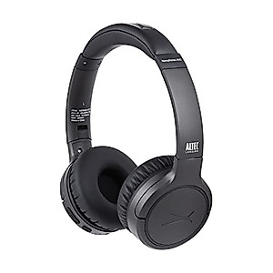 Altec Lansing Nanophones ANC Bluetooth Wireless Active Noise Cancelling Headphones On Ear Headphones 12 Hour Battery Life, Foldable Earcups, Removeable Mic for Working and Learning from Home (Grey)