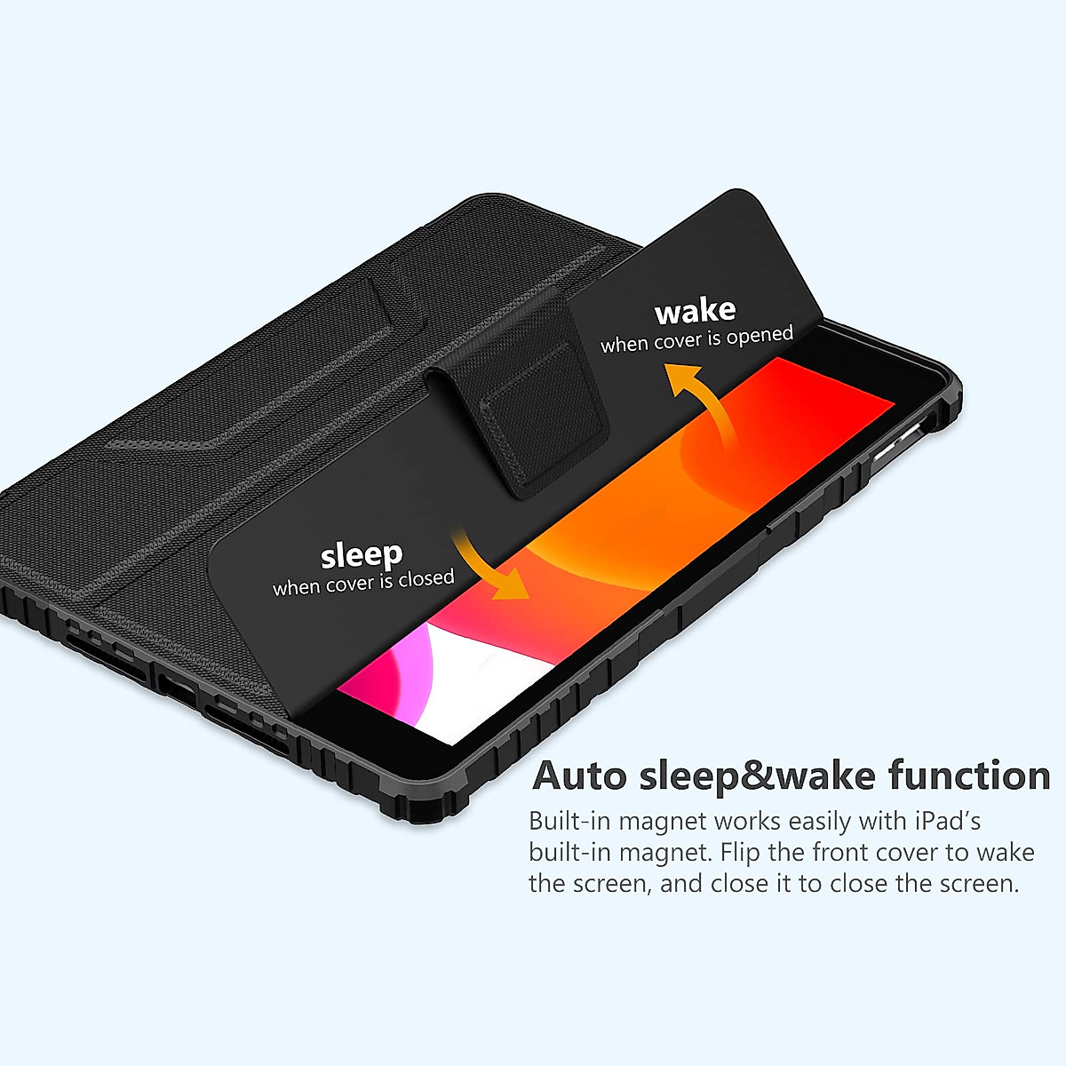 Nillkin Camera Protection iPad Case for iPad 8th & 7th Gen (10.2" Display - 2020 & 2019 Version) (Black)