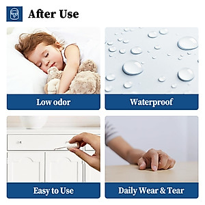 DWIL White Touch Up Paint - Multi Surface Touch Up Paint Pen, Scratch Repair for Wall, Door, Cabinets, Wood, Furniture, 1.5 Fl Oz (Semi Gloss, White)