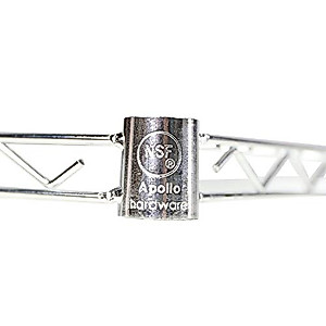 Apollo Hardware Chrome 3-Shelf Wire Shelving 7.5"x17.5"x16.5"