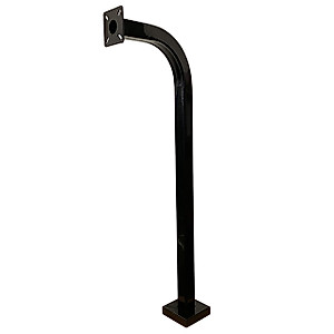 42” Pad Mount Gooseneck 2 Universal Heavy-Duty Steel Keypad Intercom Bolted Stand Curve Pedestal Slide Gate Post Offset Curb Mounts 13” Sweep for Card Readers and Access Control Keypads – Eagle EG088