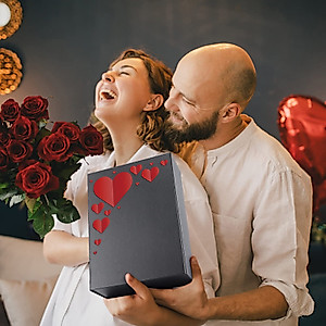 Giftgarden 4-Pack 11”x8”x3.5” Black Gift Boxes with Magnetic Lids, Large Collapsible Gift Wrap Box Magnet Clourse for Presents, Valentines Day, Birthday, Wedding, Bridesmaid Groomsman Proposal Box