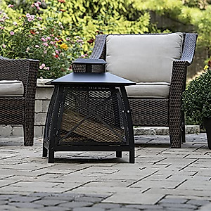 Blue Sky Outdoor Living WBF20 20” Square Wood Burning Outdoor Fireplace with 360-Degree View