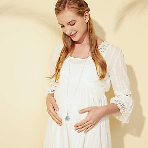 AEONSLOVE Harmony Ball Pregnancy Bola Necklace, Tree of Life Harmony Ball Locket Angel Chime Caller Bell 20mm Mexican Bola Balls Pendant Necklaces for Pregnant Women Baby Mom Gifts