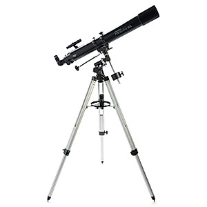 Celestron - PowerSeeker 80EQ Telescope - Manual German Equatorial Telescope for Beginners - Compact and Portable - BONUS Astronomy Software Package - 80mm Aperture