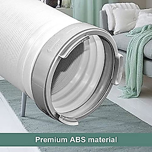 YUYUYU Air Conditioner Exhaust Hose Coupler - Shinco 5.9 Inch Used to Connect The Back End of Mobile Conditioning Port Accessories(Round), YUYUYU, White, 6.1X 6.1X1.57inch