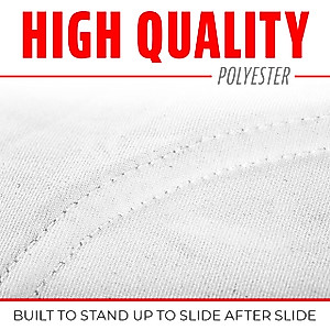 Franklin Sports Standard Sliding Shorts Youth, White/Optic, Large