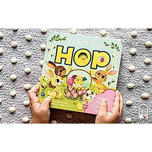 Peek-a-Flap Hop - Children's Lift-a-Flap Board Book Gift for Easter Basket Stuffers, Ages 2-5