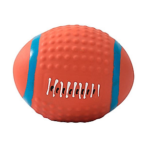 Dog Toy Balls,Natural Rubber Dog Chew Toys for Small Medium Breed,Squeaky Durable Dog Toys for Aggressive Chewers (Rugby Large)