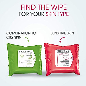 Bioderma - Sensibio H2O Makeup Remover - Gentle Cleanser and Unscented - Biodegradable Makeup Wipes for Sensitive Skin