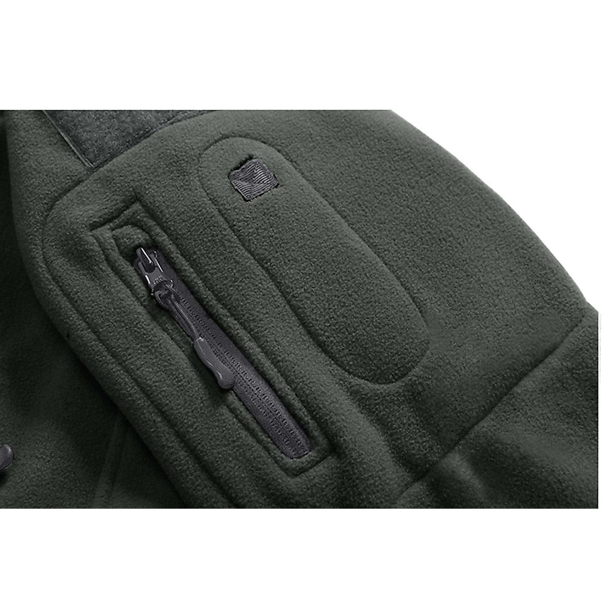 CRYSULLY Men's Autumn Winter Military Tactical Jackets Camping Sailing Field Fleece Jacket Snow Coat Gray