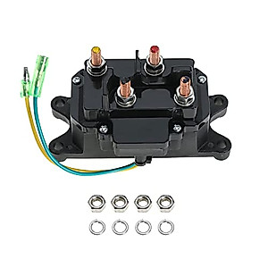 YRANZO 12V 250A Winch Solenoid Relay Contactor for ATV UTV Boat Vehicle Thumb Truck Winch Rocker Thumb Switch Industry Winch 1500-5000lbs Replace 63070 62135 74900 70715 2875714