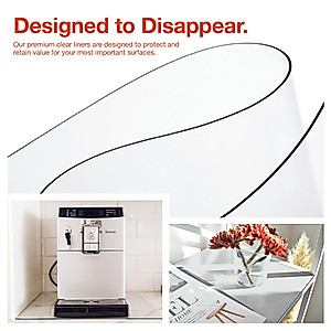 ExactMade - Clear Table Protector, USA Made, Safe, 14 x 24 Inch, 2mm Thick Ultra Clear Smooth Vinyl, Small Clear Desk Mat for Office Desk Top, Clear Desk Blotter Pad for Writing Desk