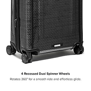 TUMI - Tegra-Lite Continental Front Pocket Expandable 4 Wheeled Carry-On - Hard Shell Suitcase for Travel - With USB-C Port - Black/Graphite