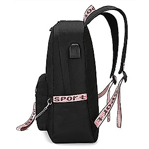 SPIRTUDE Spy x Family Backpack for School Anya Forger Bookbag Anime Backpacks with USB Charging Port, 17inch (B)