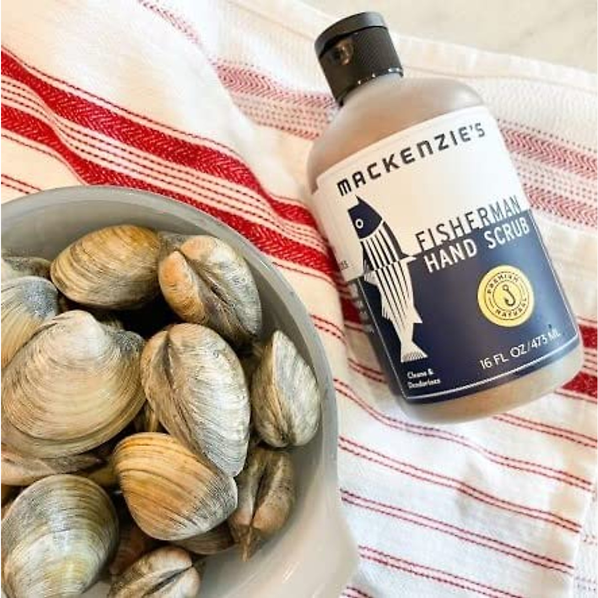 MacKenzie's Fisherman Hand Scrub - 16 Oz - Cleansing & Deodorizing Hand Cleaner - Gifts for Fisherman, Cooks & Gardeners