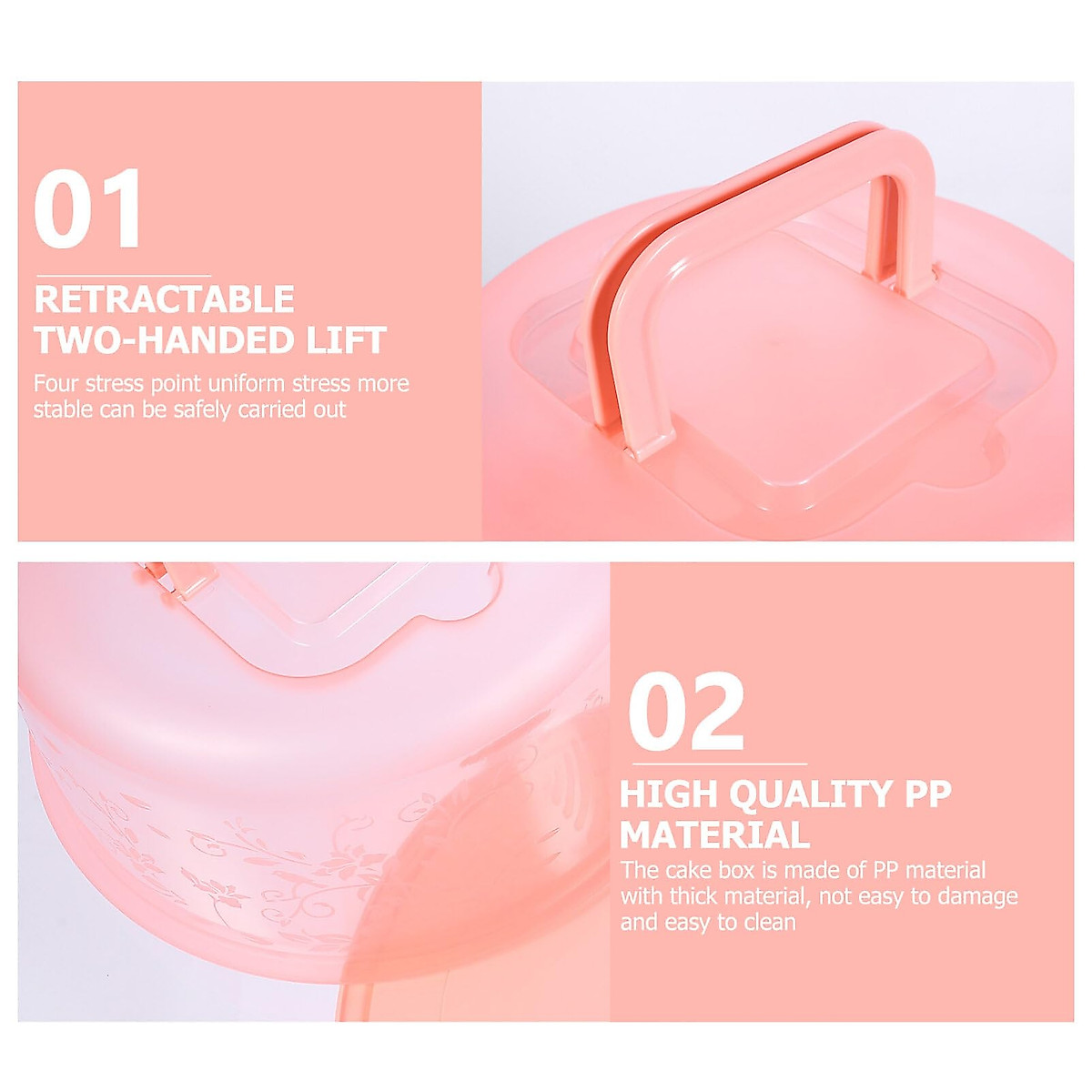 Luxshiny Cake Box Travel Foldable Pp