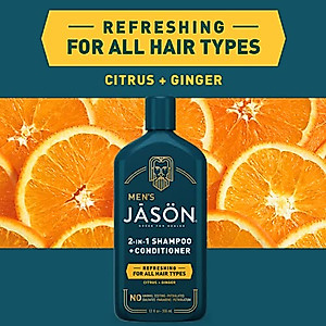 Jason Men's Refreshing 2-in-1 Shampoo and Conditioner, 12 oz