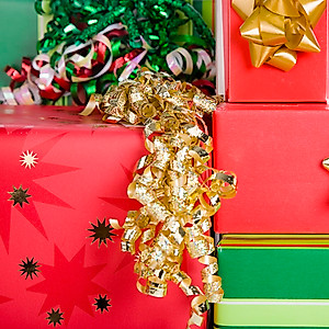 4Pack Curling Ribbon for Gift Wrapping,600Yard Metallic Curling Ribbon Balloon Ribbon Gift Wrap Ribbon Balloon String Christmas Ribbon for Crafts, Florist, Valentine's Day, Party Decoration