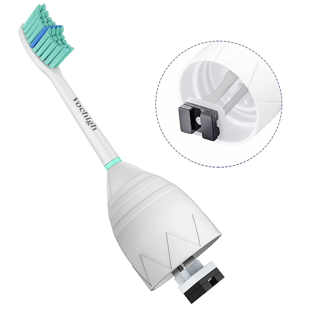 Vochigh Replacement Toothbrush Heads Compatible with Philips-Sonicare: fits e-Series HX7022 CleanCare & Xtreme Screw-on Electric Brush Handles, 6 Pack