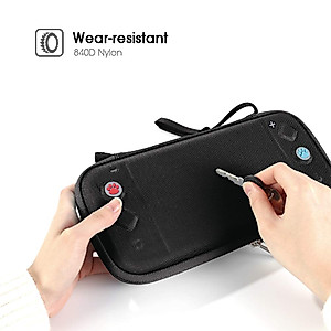Smatree Hard Shell Carry Case for Nintendo Switch with 10 Game Cartridges, Protective Storage Case for Travel（Black）