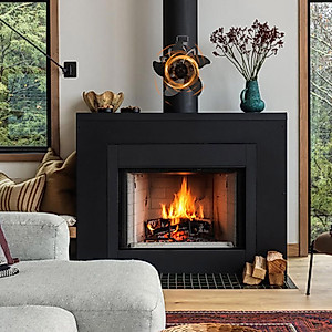 KSIEE Heat Powered Stove Fan, Heat Powered Stove Fan, 5 Blade, Eco Thermoelectric Fan Non Electric Wood Burning Stove Fan for Fireplace Wood