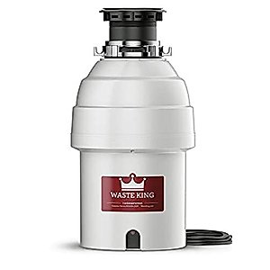 Waste King 1 HP Garbage Disposal with Power Cord, Food Waste Disposer for Kitchen Sink, L-8000