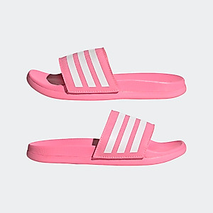 adidas Adilette Comfort Slide Sandal, Beam Pink/White/Beam Pink, 6 US Unisex Big Kid
