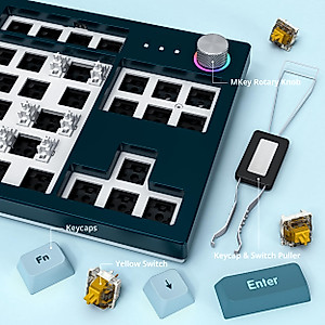 Montech MKey TKL Mechanical Gaming Keyboard: Customizable RGB LED, Premium MDA Profile PBT Keycap, Hot-Swappable Gateron G Yellow Pro 2.0 Pre-lubed Switches, Osaka Castle Theme, Freedom (MK87FY)