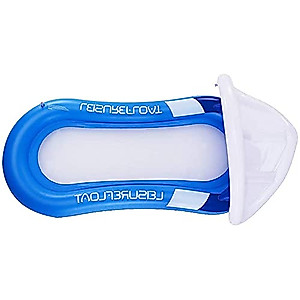 Joliyoou Pool Float with Canopy, Inflatable Pool Lounge with Shade for Adults, Inflatable Rafts for Swimming Pool Party Water Mat