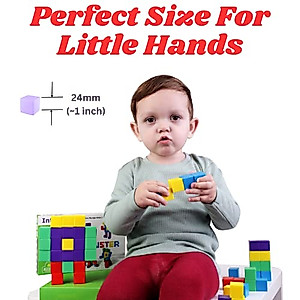 Intock Magnetic Blocks, Magnetic Cubes Educational Toys, Improved Award Winning Magnetic Building Blocks for Kids, 40 Pieces Colorful Autism Toys Magic Cube Sensory Toys for Kids