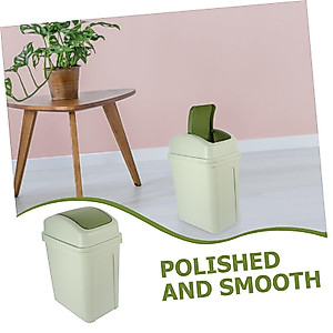 Shake Lid Trash Can Household Trash Can Thicken Garbage Bucket Plastic Trash Can Thicken Trash Bucket Restroom Trash Can Small Trash Can with Flip Lid Trash Cans with Lids Trashcan