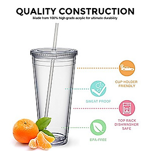 Maars® Insulated Travel Tumblers 32 oz. | Double Wall Acrylic | 3 Pack