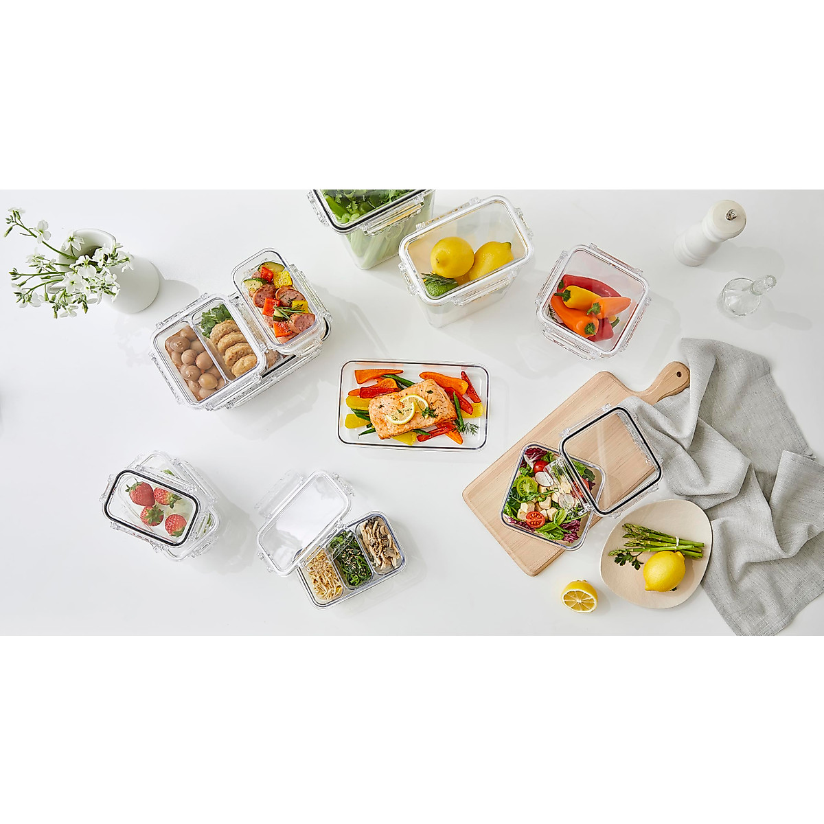 gotman Airtight Food Storage Container With Lid (21.6oz) Leak-Proof Lunch Box | BPA-Free | Meal Prep | Microwave, Freezer and Dishwasher Safe | Kitchen Fridge Organizer Boxes | Fresher Food
