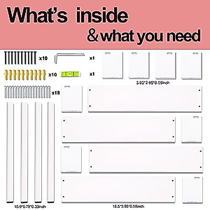 Fixwal Nursery Book Shelves, 16.5 Inch Floating Bookshelves for Nursery Decor & Playroom Decor, Set of 4, Solid Wood Wall Mounted Shelves for Books, Toys and Decor Storage (White)