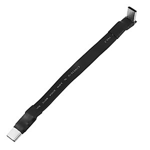 Dciustfhe USB 3.1 Type C to Type C Extension Cable 90 Degree FPC FPV Ribbon Flat USB C Cable 3A 10Gbps EMI Shielding,10cm
