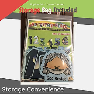 Days of Creation Bible Felt Set | 16 PRECUT & Ready to Play Colorful & Durable Bible Felt Figures for Toddlers, Preschool & Kindergarten | Reusable Bible Felt Board Stories