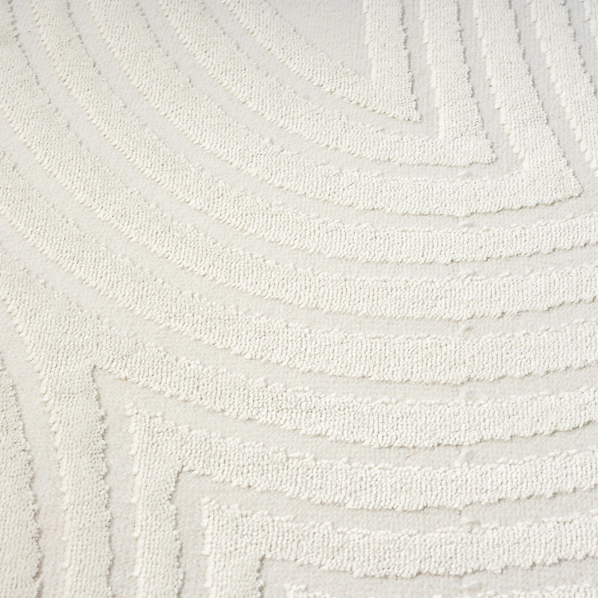 Abani Neutral Cream Area Rug 8' x 10' for Living Room, Bedroom - Half-Moon Design - Durable & Easy to Clean