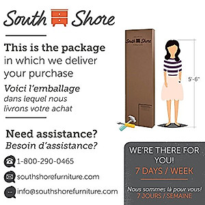 South Shore Versa Platform Bed, Queen, Weathered Oak